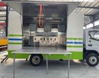 China Stainless Steel Mobile Kitchen Truck 5995mm Outdoor Food Truck for 200 People for sale