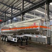 China Aluminum Alloy Fuel Tanker Semi Trailer 42000L 6 Compartments Diesel Petrol Transport for sale