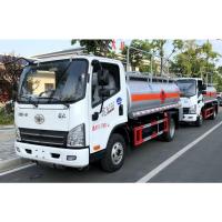 China FAW 6cbm Fuel Dispenser Tanker Truck 4x2 Petrol Oil Diesel Delivery Refueling 110HP for sale