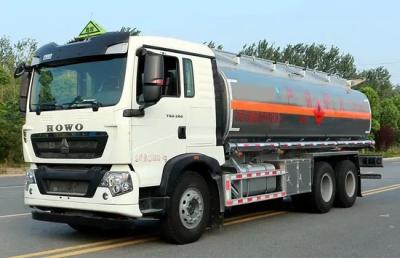 China Sinotruk HOWO 20000L Carbon Steel Oil Tank Truck Fuel Delivery 6x4 336HP for sale