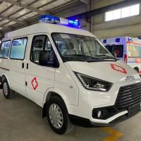 China JMC Short Wheelbase Emergency Ambulance Vehicle 2835mm Wheelbase Diesel 5 Speed Manual for sale