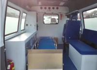 China JMC Short Wheelbase Emergency Ambulance Vehicle 2835mm Wheelbase Diesel 5 Speed Manual for sale