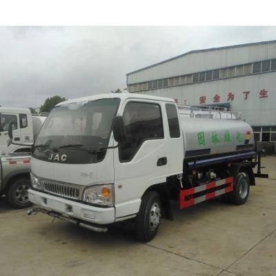 China JAC 5 Ton Water Bowser Truck 5000L Sprinkler with Spray Guns and Water Cannon for sale