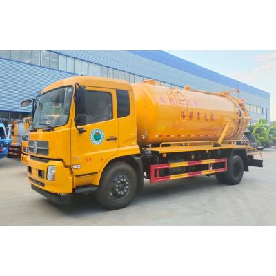 China Dongfeng 10000L Vacuum Sewage Suction Tanker Truck 180HP Diesel for Sludge for sale
