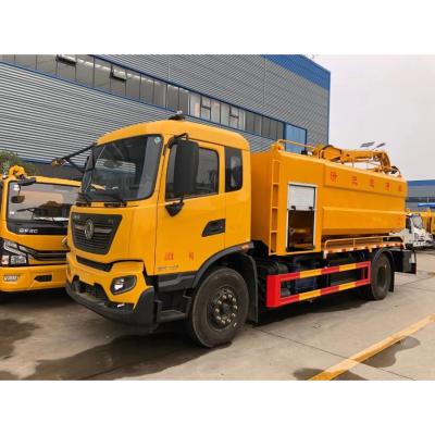 China Dongfeng 4x2 10000 Liters 190HP High Pressure Sewage Suction Truck for Sewer Cleaning for sale