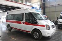 China Ford Transit 1195 Emergency ICU Ambulance Vehicle 4944mm Diesel 85kw for sale