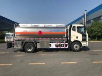 China FAW 6 Wheeler 14000 Liters Aluminium Alloy Fuel Bowser Truck 14.1m3 Tanker for sale