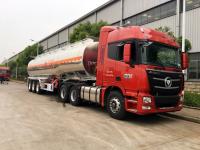 China 3 Axle 42000L Aluminum Alloy Fuel Tank Semi Trailer for Diesel Petrol Kerosene Transport for sale