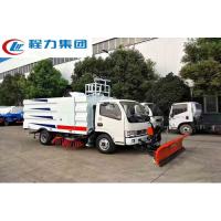 China Dongfeng 4x2 5.5cbm Road Sweeper Truck with 4 Brushes and Snow Shovel for sale