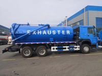 China Sinotruk HOWO 6x4 Suction Sewage Truck 14cbm Tank Water Truck 371HP Diesel for sale