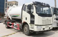 China FAW J6 10000L Sewage Vacuum Suction Truck 4x2 190hp Diesel Cleaning Vehicle for sale