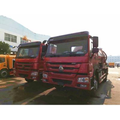 China SINOTRUCK HOWO 266HP 10000L Sewage Suction Truck Vacuum Tanker 10tons for sale