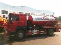 China SINOTRUCK HOWO 266HP 10000L Sewage Suction Truck Vacuum Tanker 10tons for sale