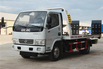 China Dongfeng Light Duty 3-7ton Platform Tow Wrecker 4x2 102HP Diesel Rescue Towing Truck for sale