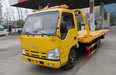 China 5 Ton Flatbed Towing Truck 4x2 130HP Diesel Rollback Car Carrier Recovery Wrecker for sale
