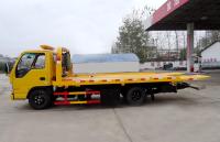 China 5 Ton Flatbed Towing Truck 4x2 130HP Diesel Rollback Car Carrier Recovery Wrecker for sale