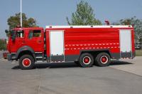 China North Benze Beiben 15000L Foam and Water Fire Truck 6x6 235kW Diesel Engine for sale