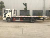 China FAW 8 Ton Flatbed Tow Truck 180HP Diesel Wrecker Recovery Vehicle for Roadside Assistance for sale