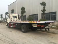 China FAW 8 Ton Flatbed Tow Truck 180HP Diesel Wrecker Recovery Vehicle for Roadside Assistance for sale