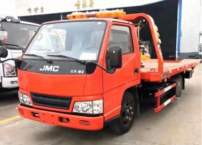 China JMC 4x2 4 Ton Rollback Tow Truck Flatbed Wrecker 7440mm 5600mm Platform for sale