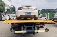 China Dongfeng 4ton Flatbed Tow Truck 6ton Road Wrecker with 120HP Diesel Engine for Vehicle Rescue for sale