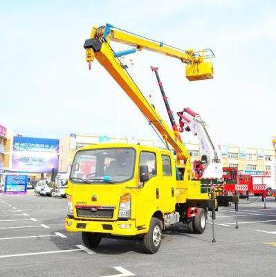 China HOWO 16m-18m Truck Mounted Insulated Aerial Lift Truck 200kg Platform 360 Rotation for sale