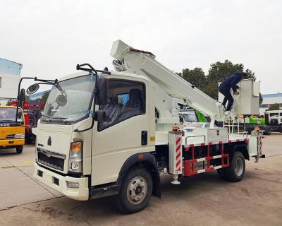 China 28m-32m Telescopic Boom Hydraulic Manlift Truck for Aerial Work 18m Lift Height for sale