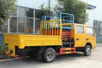 China Dongfeng 6 Wheeler Scissor Hydraulic Truck Mounted Ladder 10m Working Height 500kg Load for sale