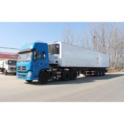 China Heavy Duty 40t-50t Refrigerated Semi Trailer with Dongfeng Tractor Truck Head for sale