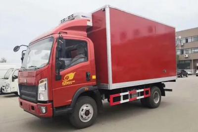 China Sinotruck HOWO 4x2 5-10t Refrigerated Truck 120HP Carrier Freezer Box 4150x2300x2100mm for sale
