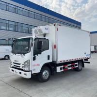China Isuzu Double Row Freezer Truck 3-5 Ton Refrigerated Van 9.6 Cubic Meter for sale
