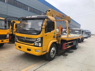 China Dongfeng 5 Ton Flatbed Truck Mounted Crane Hydraulic Telescopic Boom 4000kg Lifting Capacity for sale