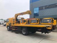 China Dongfeng 5 Ton Flatbed Truck Mounted Crane Hydraulic Telescopic Boom 4000kg Lifting Capacity for sale