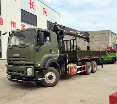 China 10 Ton 20 Ton Truck Mounted Crane Telescopic Straight Arm Single Arm Crane 6x4 LHD for sale