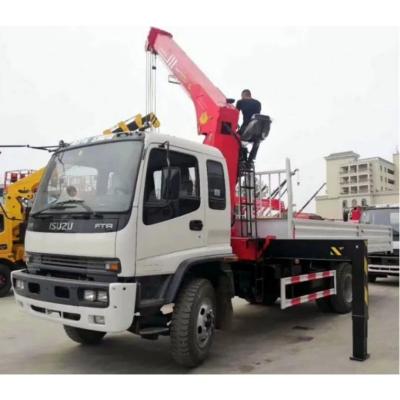 China Isuzu 10 Ton Mobile Crane Truck 4x2 220HP Diesel with 12m Lifting Height for sale