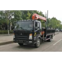 China HOWO 8 Ton Crane Truck with Tipper 190hp 4x2 Mounted Straight Arm Crane for sale