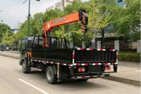 China HOWO 8 Ton Crane Truck with Tipper 190hp 4x2 Mounted Straight Arm Crane for sale