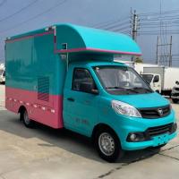 China Mobile Food Truck 5100mm Stainless Steel Coffee Ice Cream Burger Trailer with 115HP Engine for sale