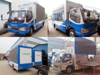 China 4x2 China Made Advertising Mobile Stage Truck with P6 LED Screen Billboard 3840x1760mm for sale