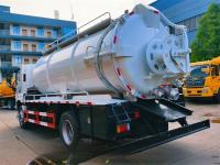 China Isuzu Giga 18 Ton Vacuum Sewage Suction Truck 15cbm 18cbm Carbon Steel Tank for sale
