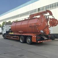 China Hino 10cbm 6x4 Stainless Steel Vacuum Tank Truck for Municipal Pipeline Dredging for sale