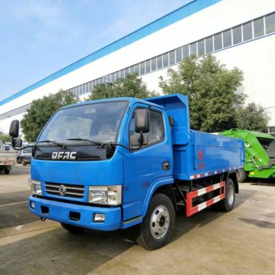 China 5 Ton 120 HP Sealed Dump Truck for Waste Transport with Double Lifting Cylinder for sale