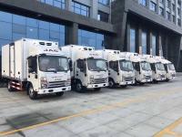 China Foton 5 Ton Refrigerated Truck 8cm Insulation Thermo King Carrier Freezer Van for sale