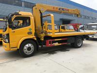 China Dongfeng 5 Ton Flatbed Truck Mounted Crane Hydraulic Telescopic Boom 4000kg Lifting Capacity for sale