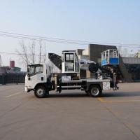 China Isuzu 28m Aerial Work Platform Telescopic Boom Truck 200kg Capacity for sale