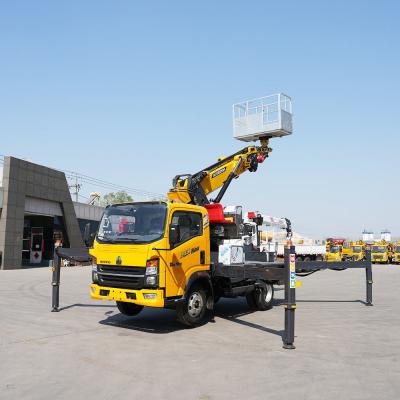 China HOWO 40m 50m High Altitude Operation Truck Aerial Manlift Bucket Truck for Bridge Maintenance for sale