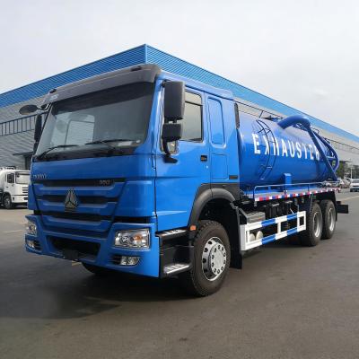 China Sinotruk HOWO 6x4 Suction Sewage Truck 14cbm Tank Water Truck 371HP Diesel for sale