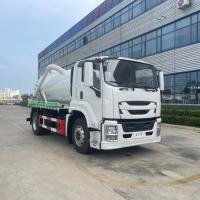 China Isuzu 4x2 Dry Sand Vacuum Truck 5.5m3 Sewage Tank Powder Material Tanker for sale