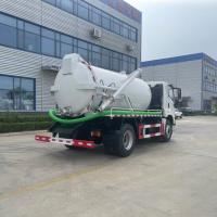 China Isuzu 4x2 Dry Sand Vacuum Truck 5.5m3 Sewage Tank Powder Material Tanker for sale