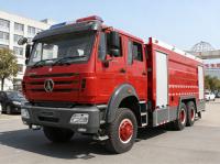 China North Benze Beiben 15000L Foam and Water Fire Truck 6x6 235kW Diesel Engine for sale